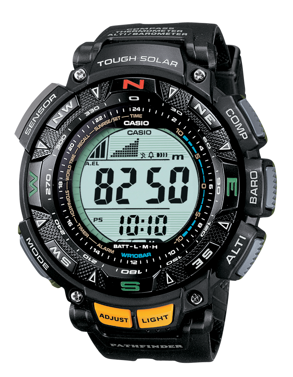 Casio Pathfinder Solar Watch for Men - Black/Black | Bass Pro Shops